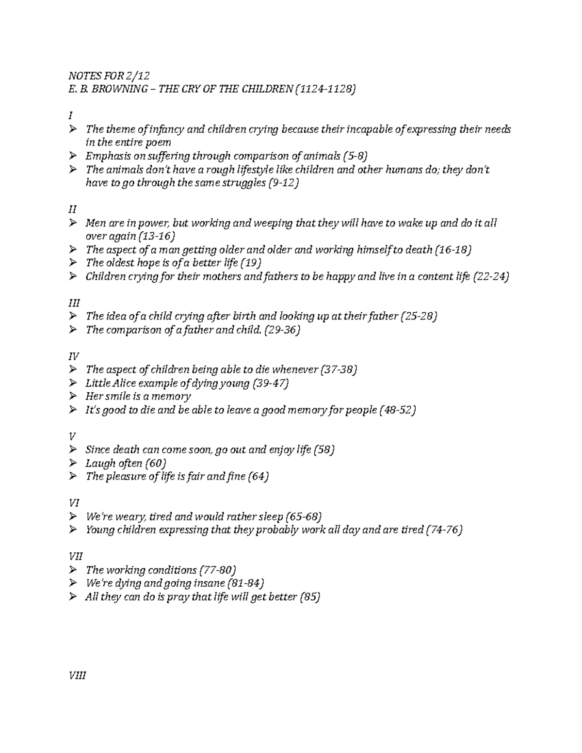 E. B. BROWNING – THE CRY OF THE CHILDREN (1124-1128) - NOTES FOR 2/ E ...