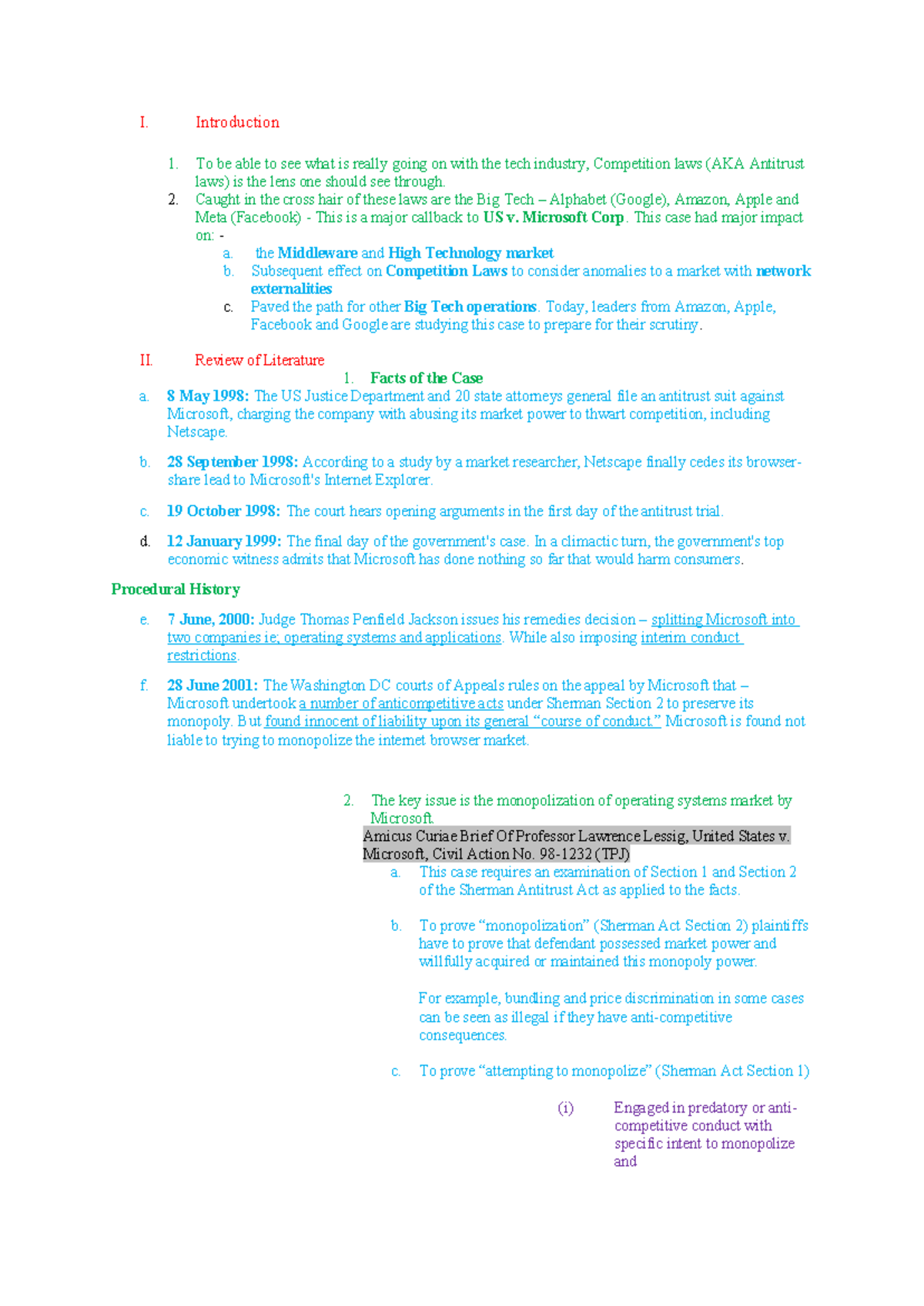 Draft Competition Law - I. Introduction To be able to see what is ...