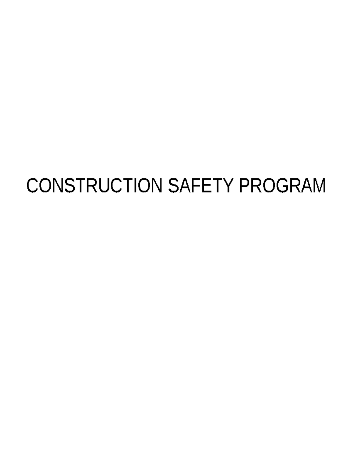Construction Safety Program Template - CONSTRUCTION SAFETY PROGRAM ...