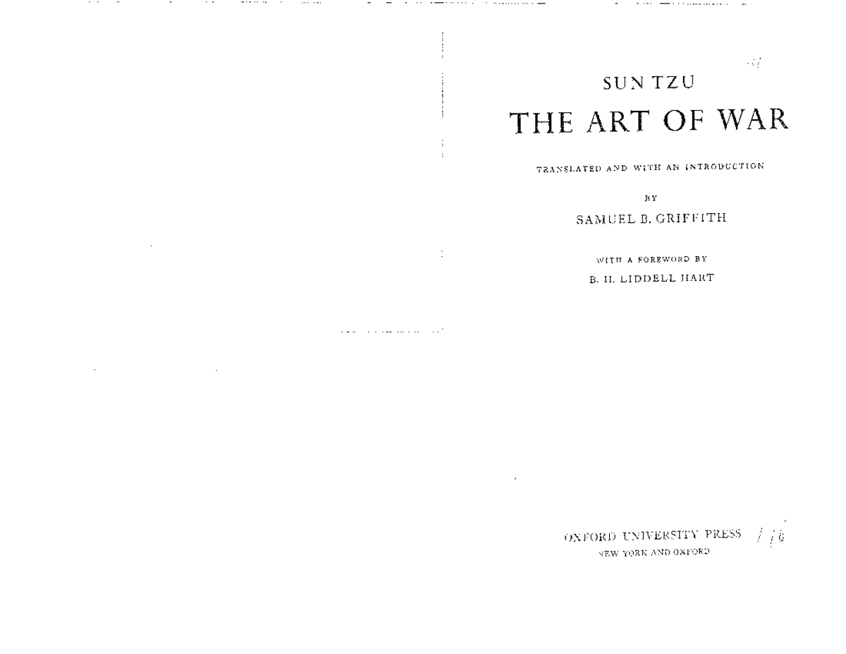 The Art of War by Sun Tzu - Art of War - CHIN 4541 - Studocu