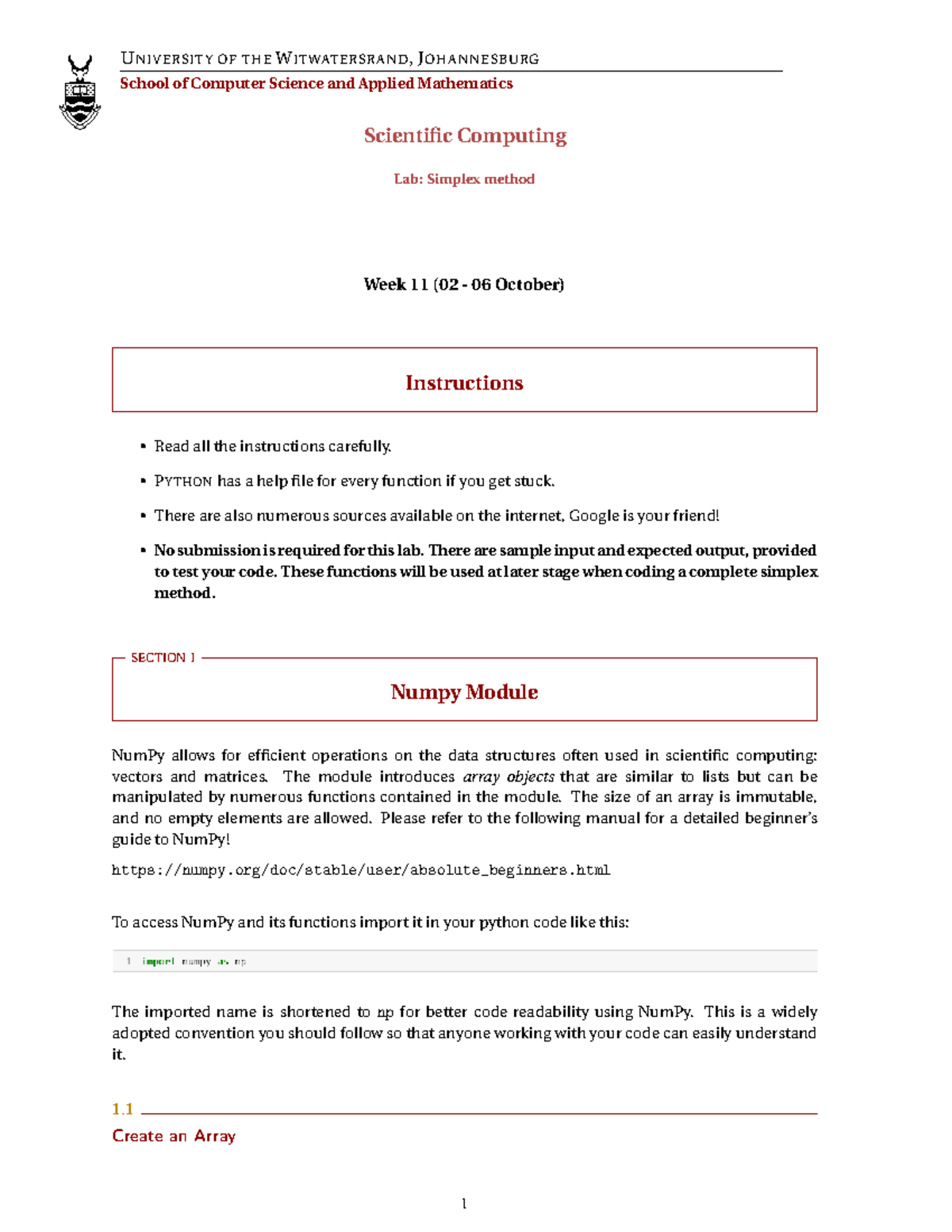 Lab03 - lab - UNIVERSITY OF THE WITWATERSRAND, JOHANNESBURG School of ...