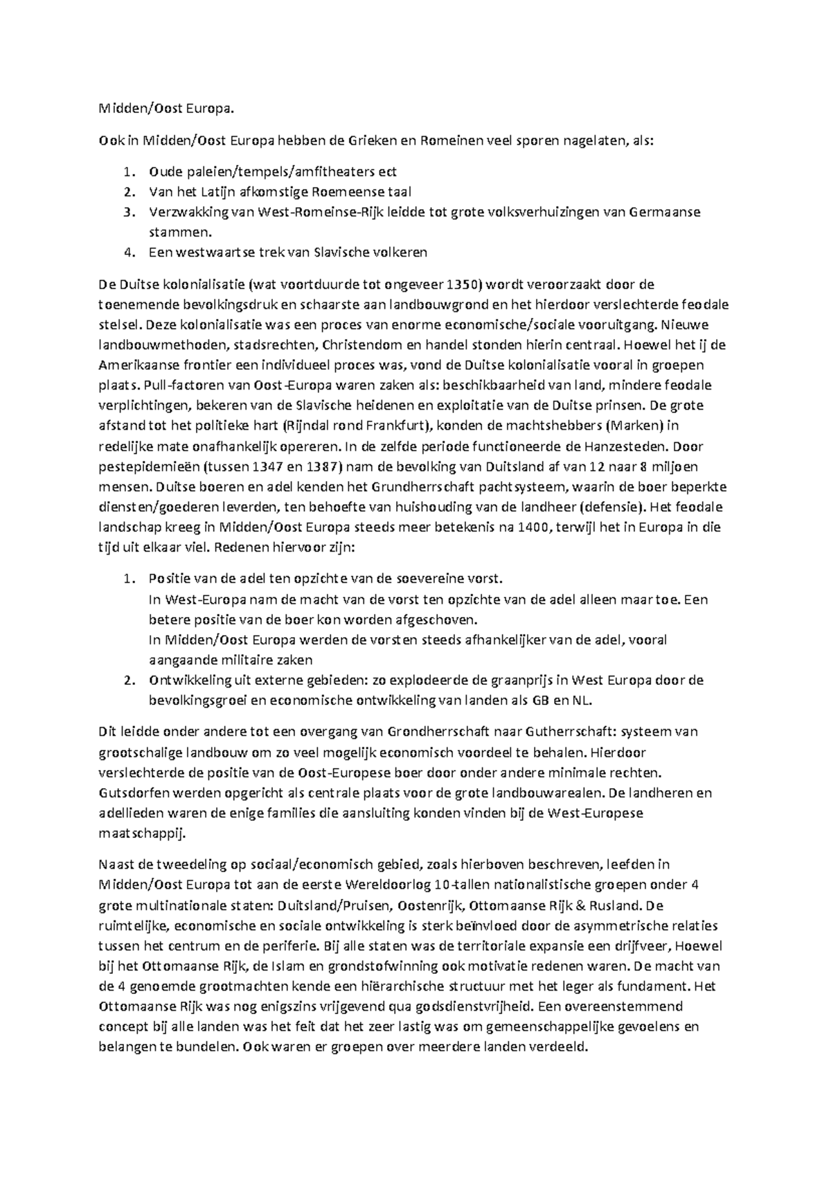 Samenvatting Geografie & Planologie van Europa: compleet - Midden/Oost ...