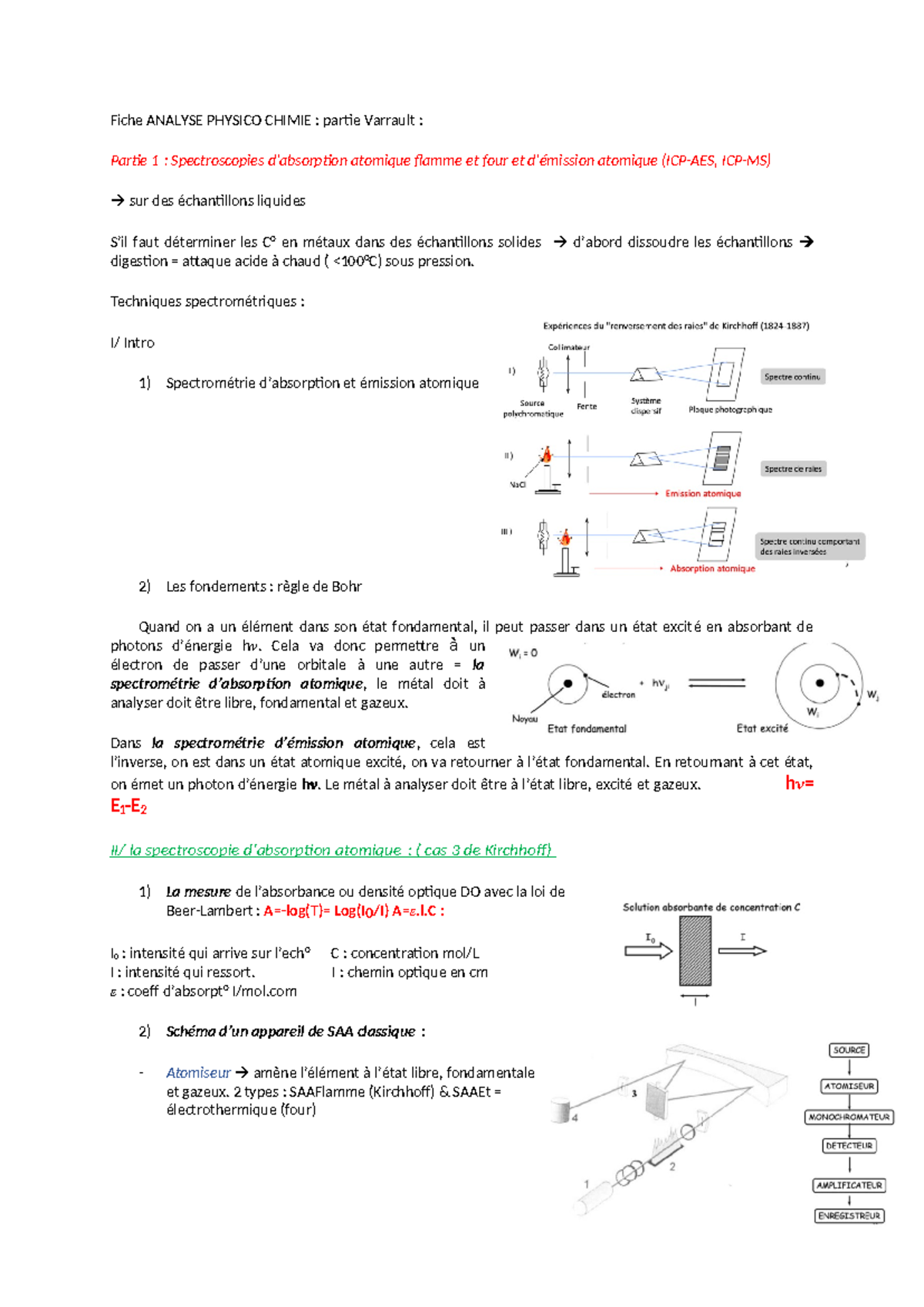 Fiche Analyse Physico Chimie - Fiche ANALYSE PHYSICO CHIMIE : partie ...