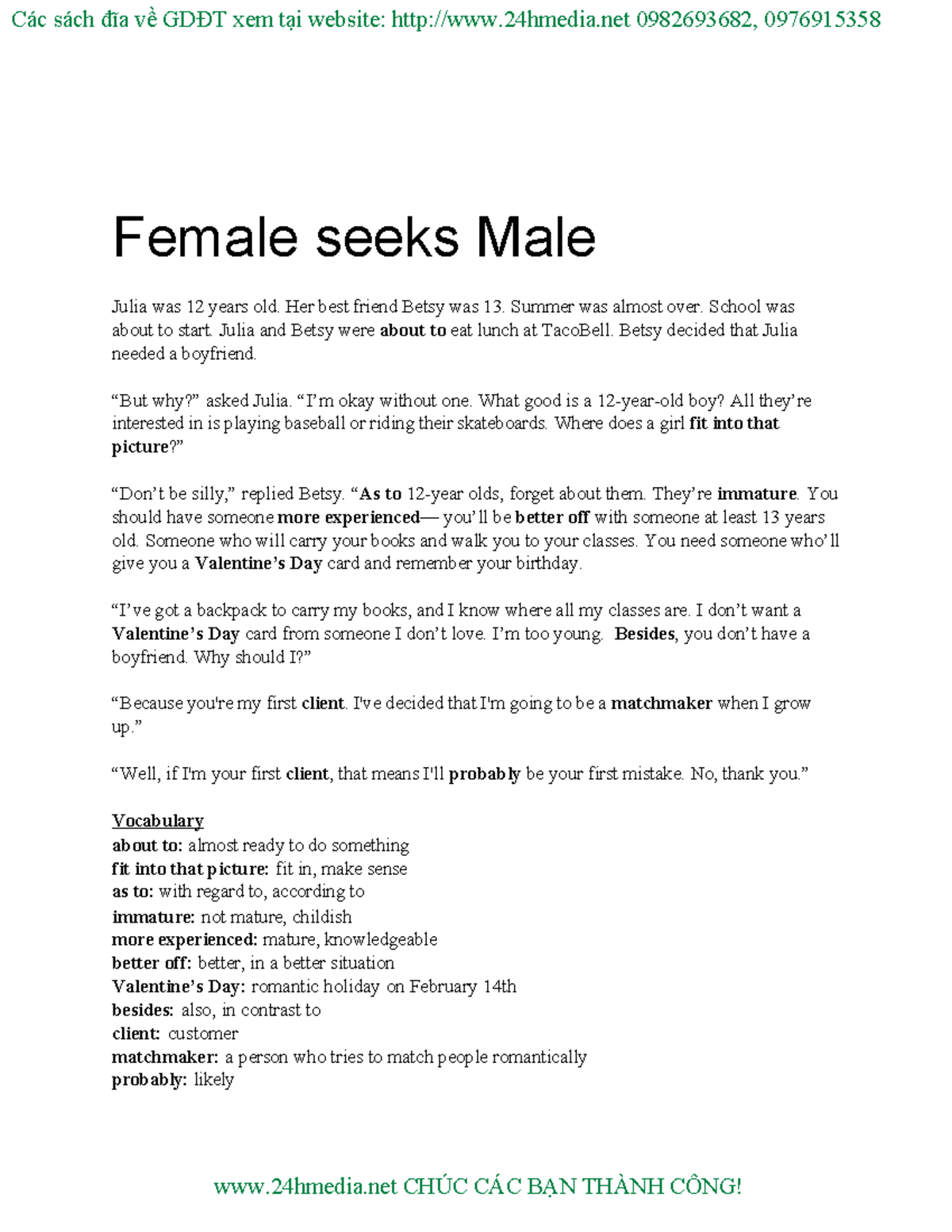 1+Female+Seeks+Male - lllmm llmmm - Female seeks Male Julia was 12 ...