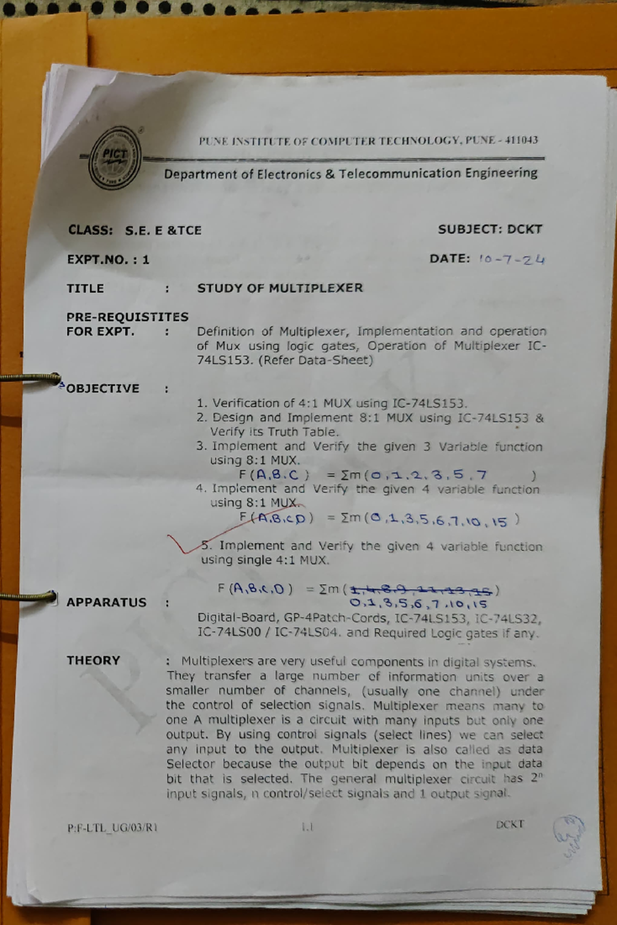 DCKT File - File for PICT ENTC SE - PUNE INSTITUTE OF COMPUTER ...