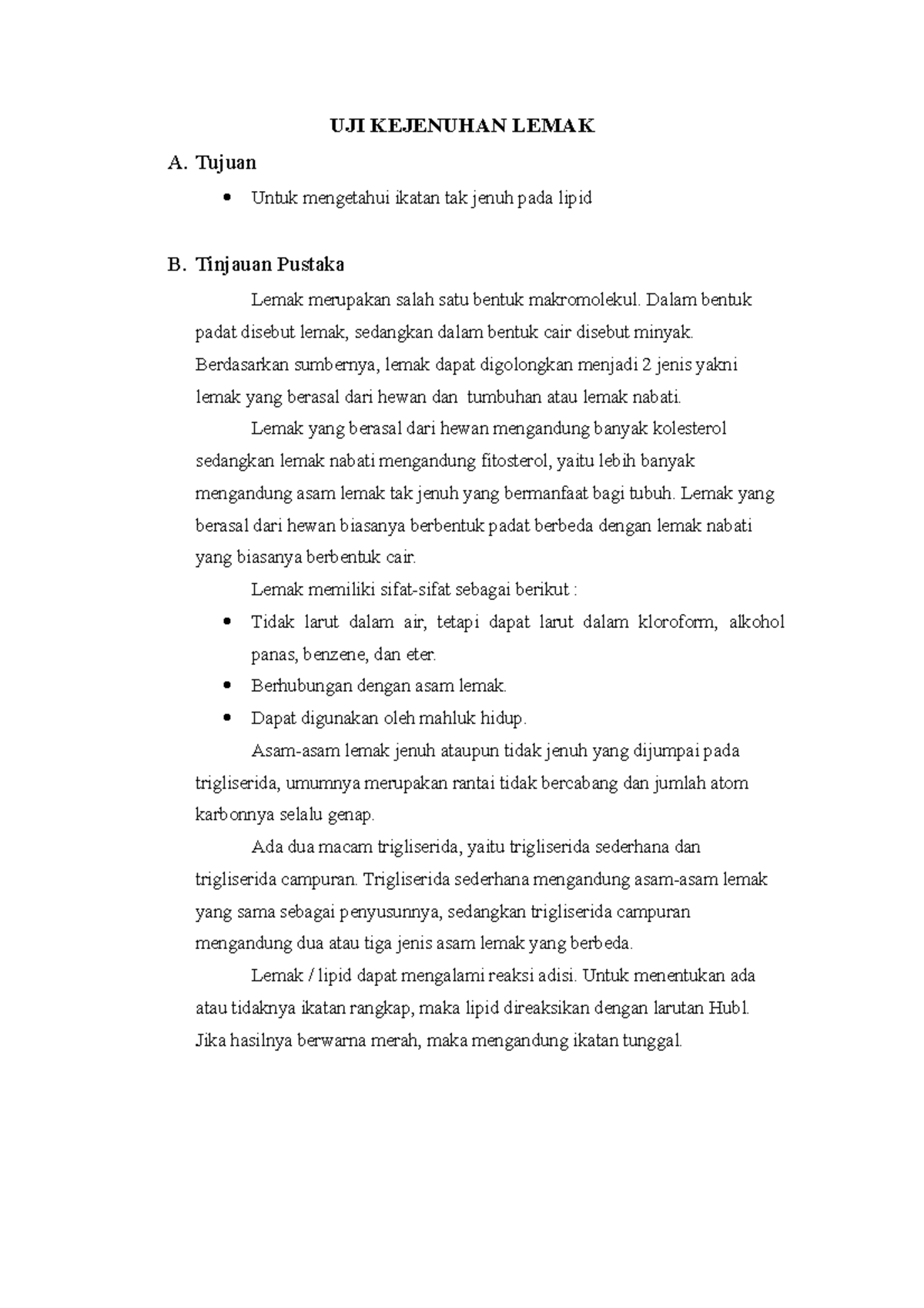 Laporan Praktikum Biokimia Identifikasi Makromolekul Reaksi Uji ...