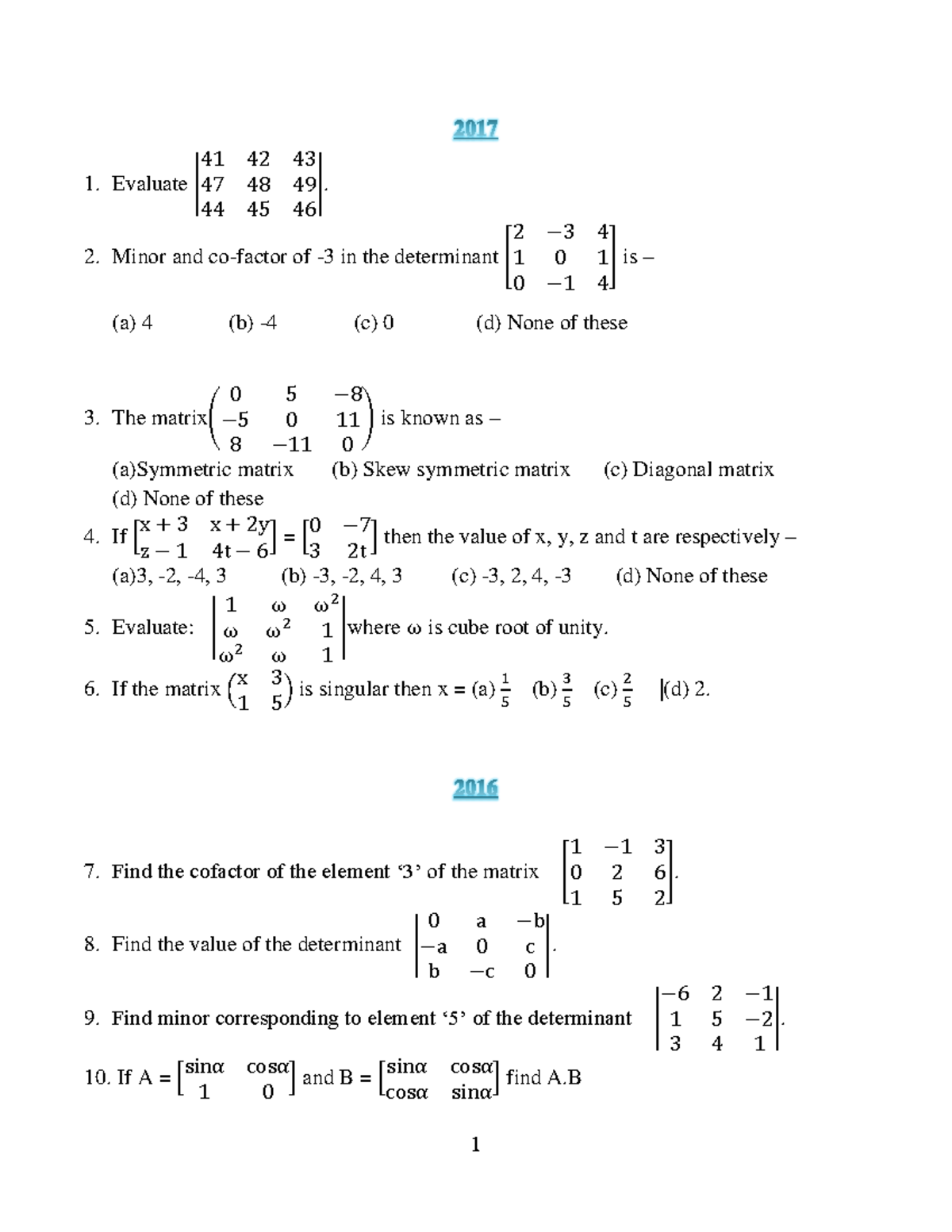 Teacher Assignment Matrix And Its Determinants Evaluate 41 42 43 teacher-assignment-matrix-and-its-determinants-evaluate-41-42-43