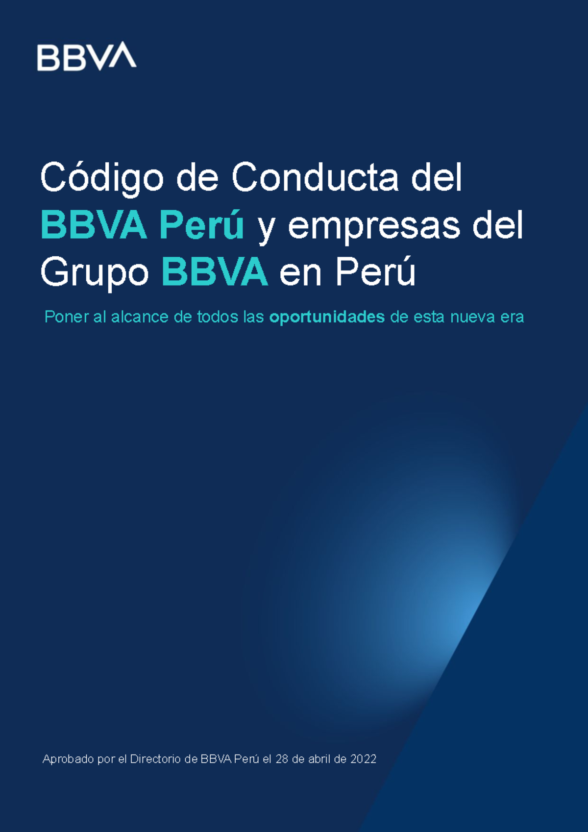 Codigo conducta grupo bbva - Código de Conducta del BBVA Perú y ...