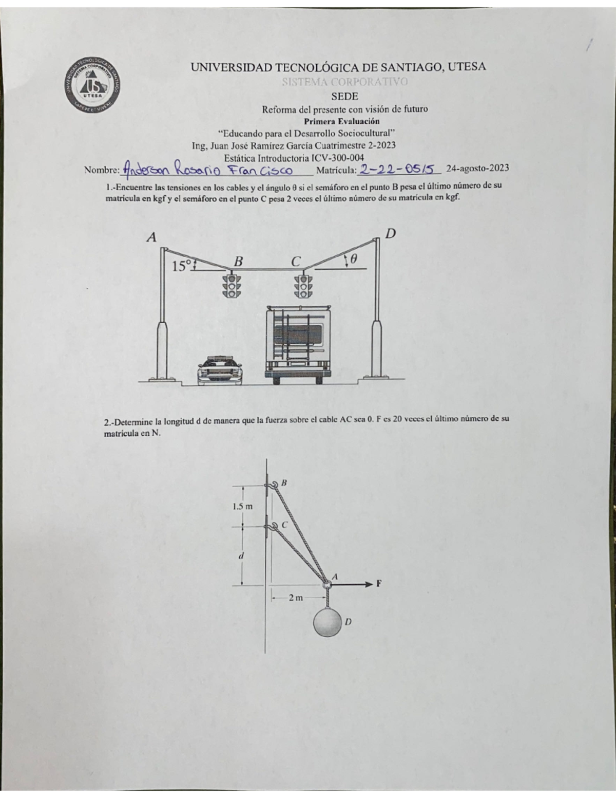 Proyecto Final (Tensiones, Reacciones, Equilibrio de cuerpos rigidos ...
