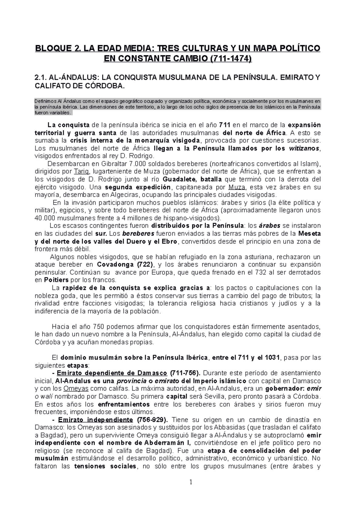 Bloque 2 (2024) - uhuinoi - BLOQUE 2. LA EDAD MEDIA: TRES CULTURAS Y UN MAPA POLÍTICO EN ...