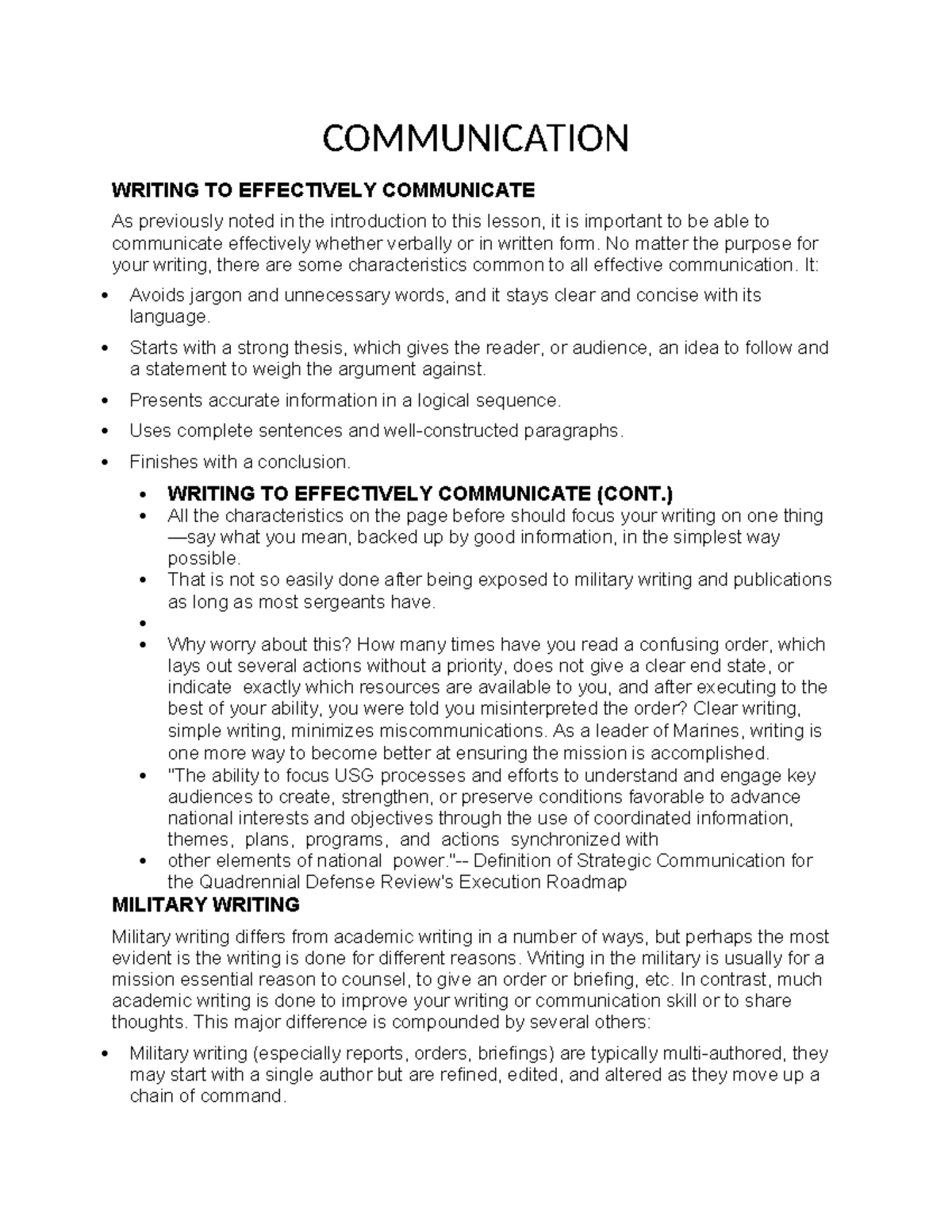 Communication SGT Course - COMMUNICATION WRITING TO EFFECTIVELY ...