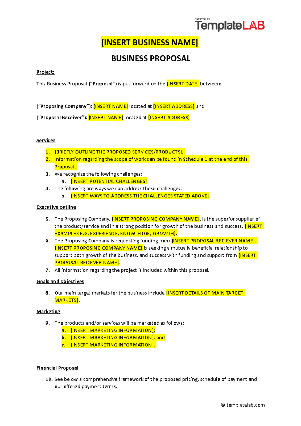Business-Proposal - Sample business proposal for school activities ...