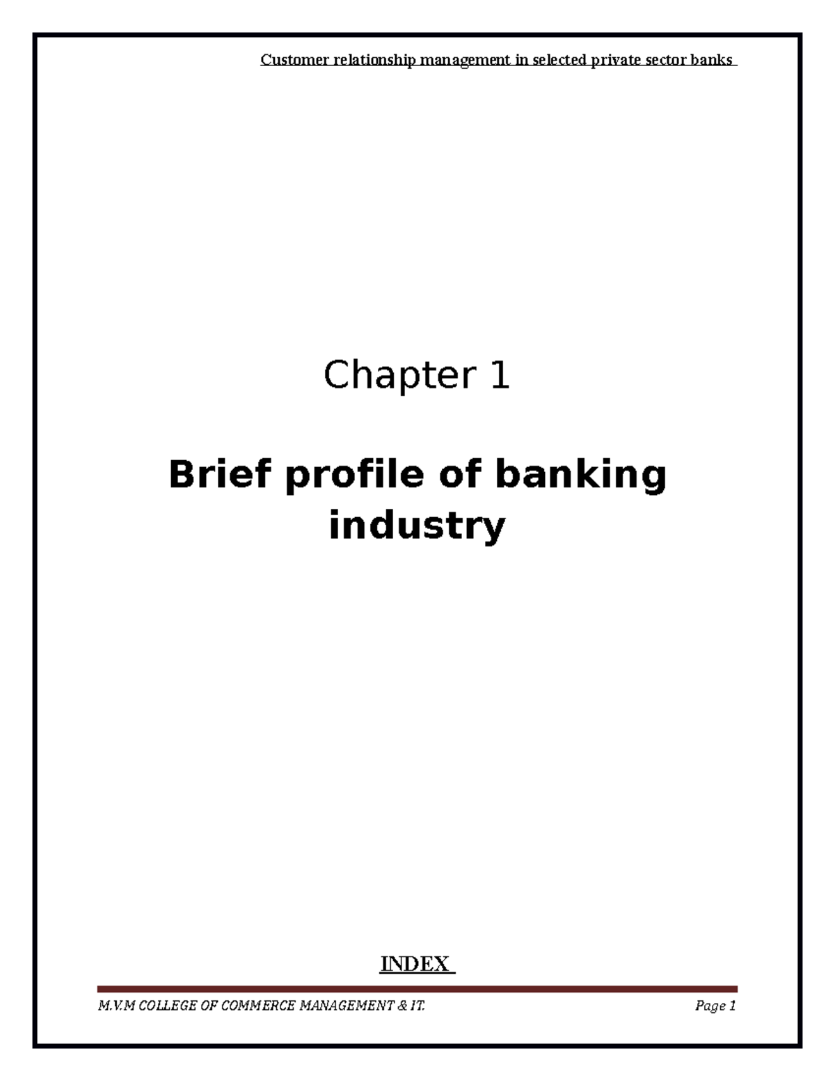 Customer Relationship Management PART 2 (Repaired) - Chapter 1 Brief ...