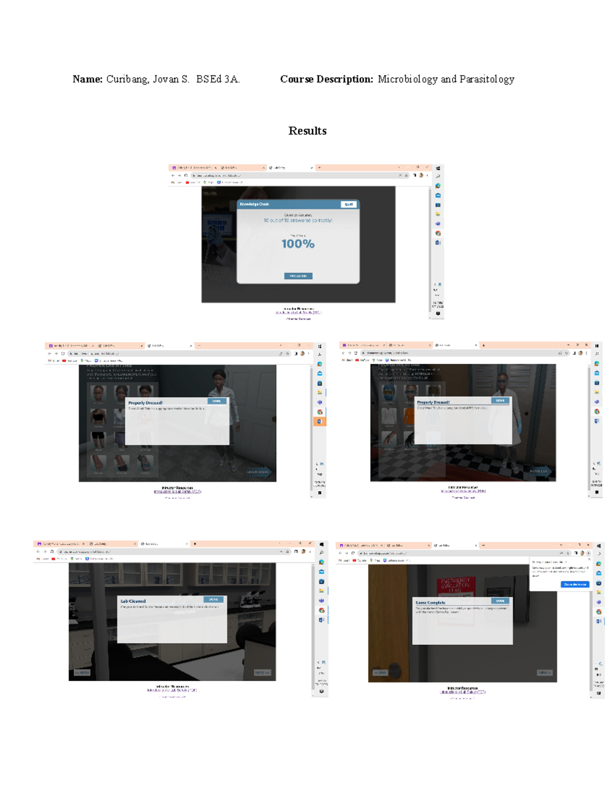 Curibang, Jovan S. BSEd Sci 3A - Labaratory Safety-WPS Office - Name ...