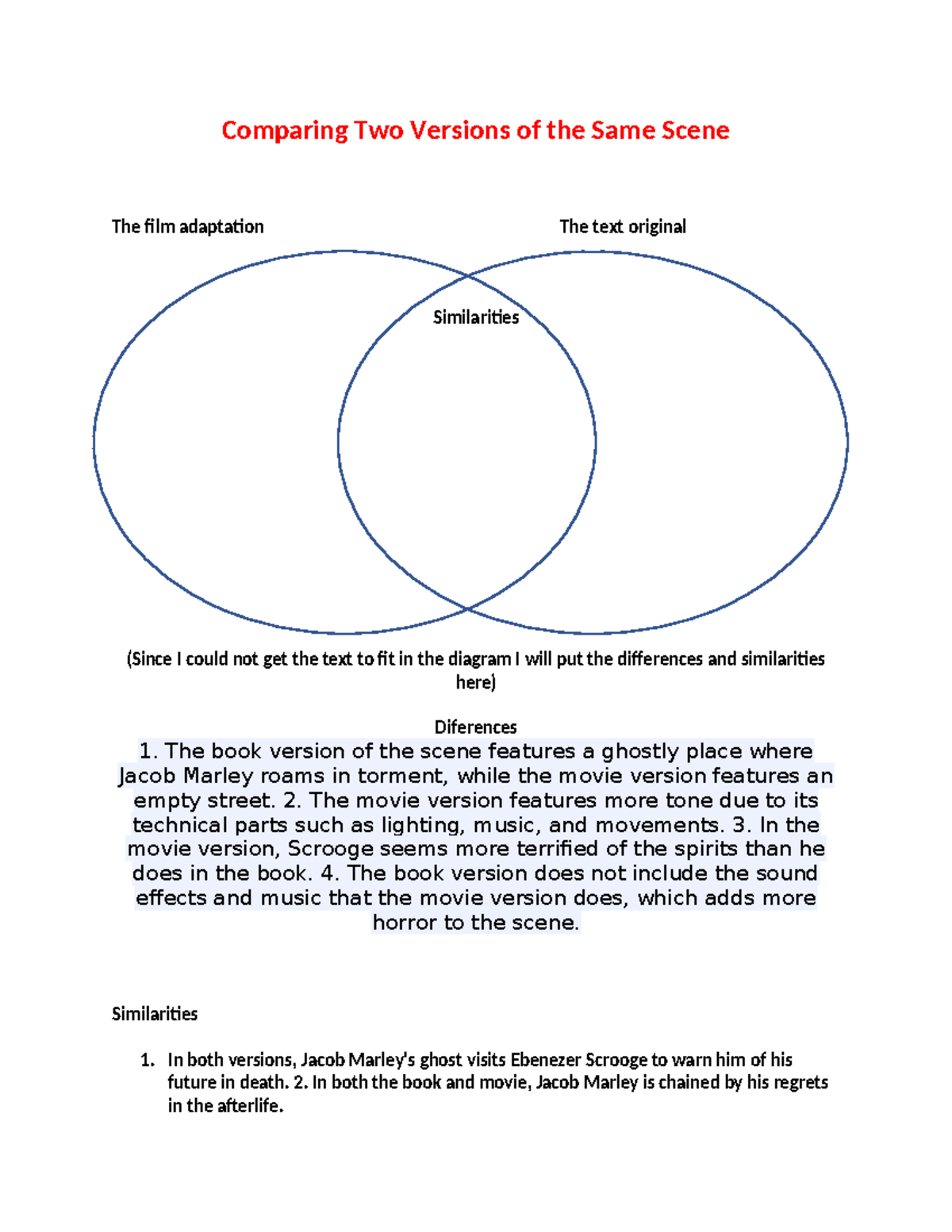 Comparing+Two+Versions+of+the+Same+Scene - Comparing Two Versions of ...