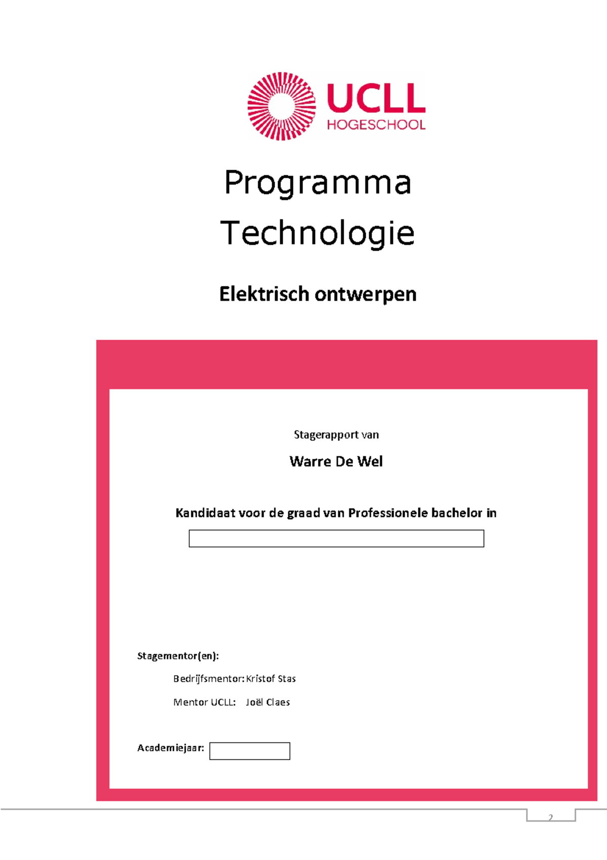 Scriptie - Bachelorproef - Programma Technologie Elektrisch ontwerpen ...
