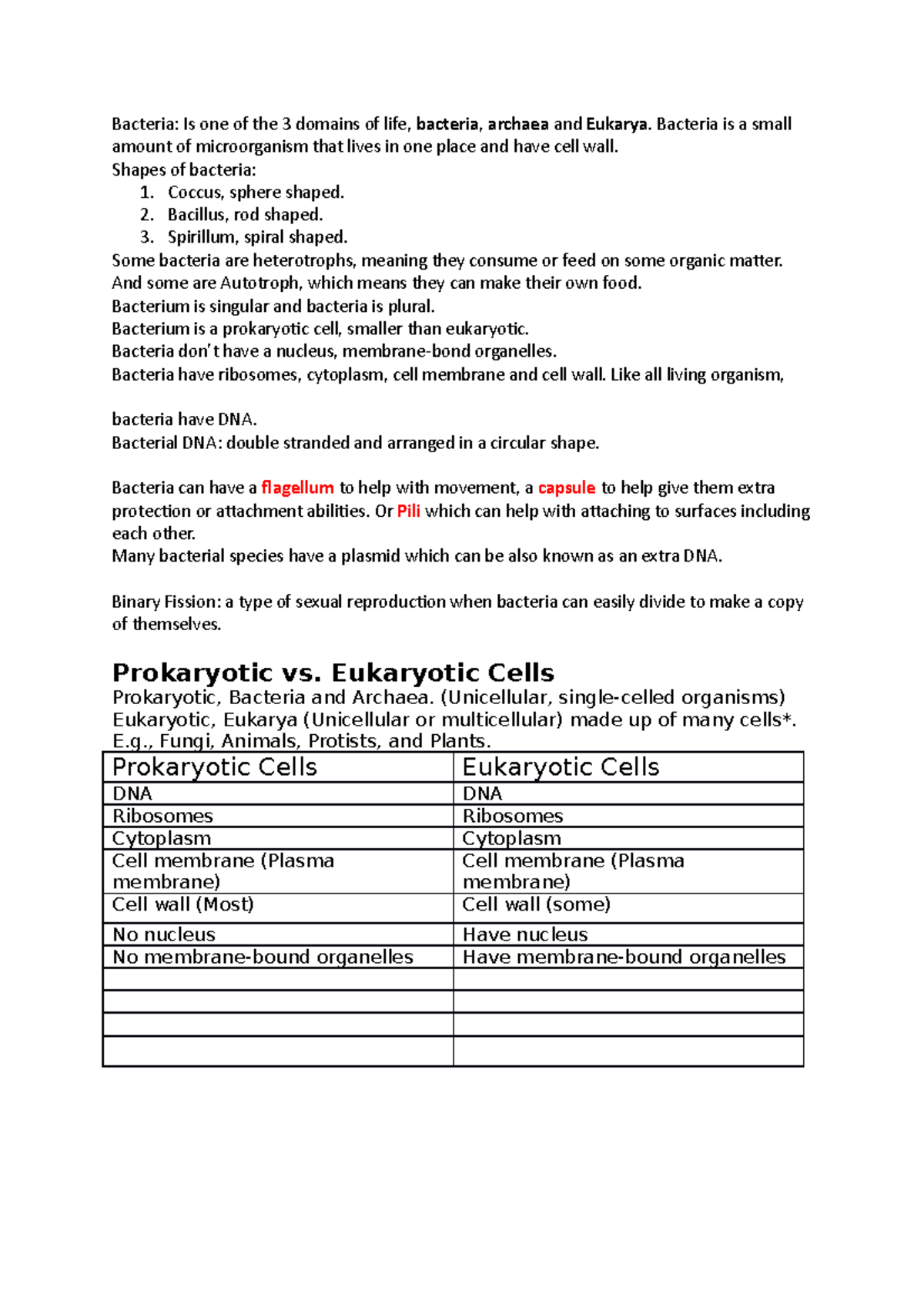 Bacteria - Human Infection and Immunity 1 - HUBS2601 - UoN - Studocu