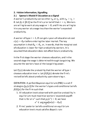 Hidden Action, Moral Hazard - 3. Hidden Action, Moral Hazard The moral ...