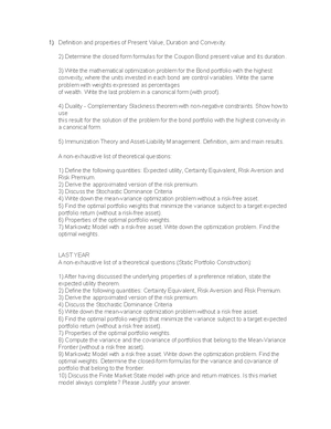 SIM CAPM - Single Index Model and Capital Asset Pricing Model notes ...
