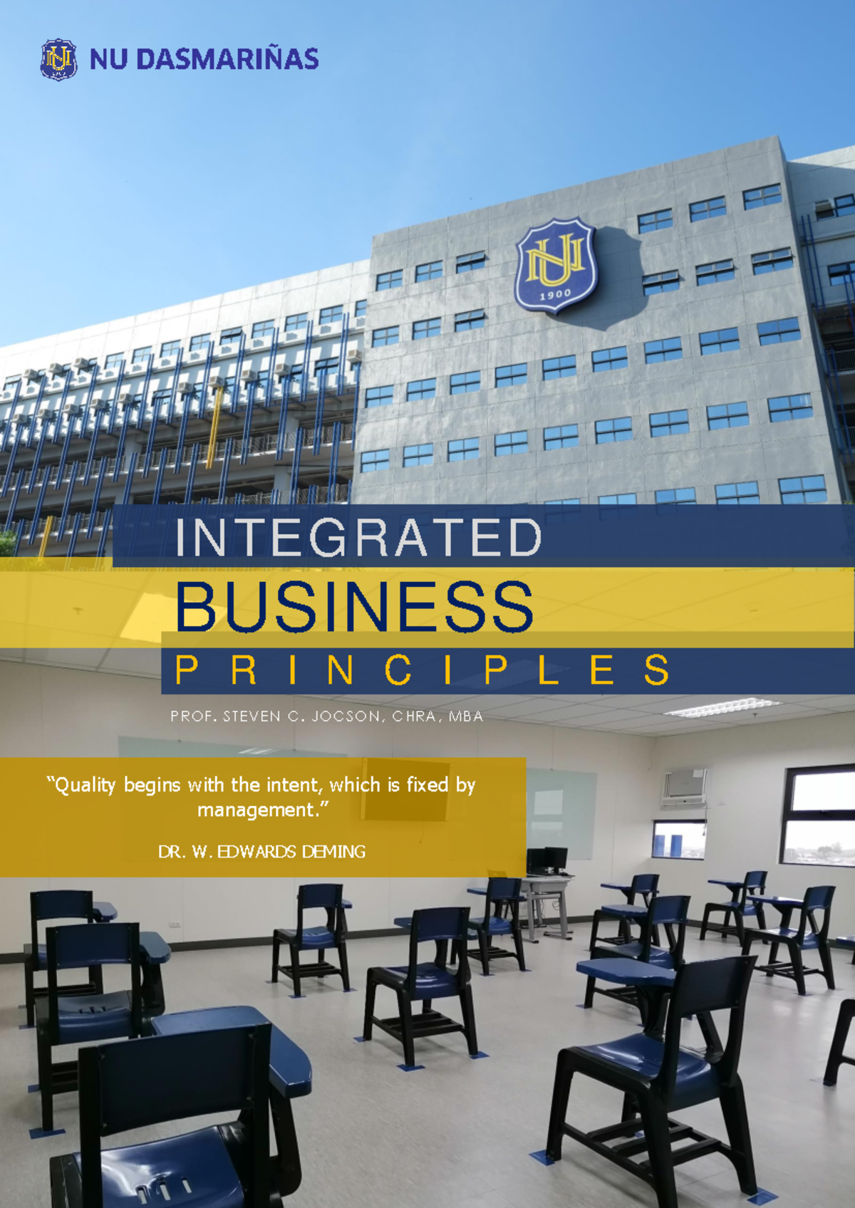 Course Pack 11 Int. Business Principles - “Quality begins with the ...