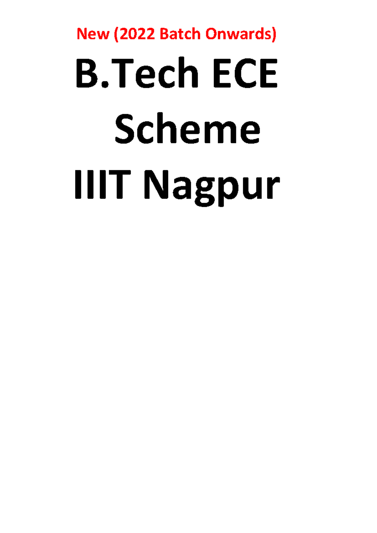 Ece scheme Batch 2022 onwards - New (2022 Batch Onwards) B ECE Scheme ...