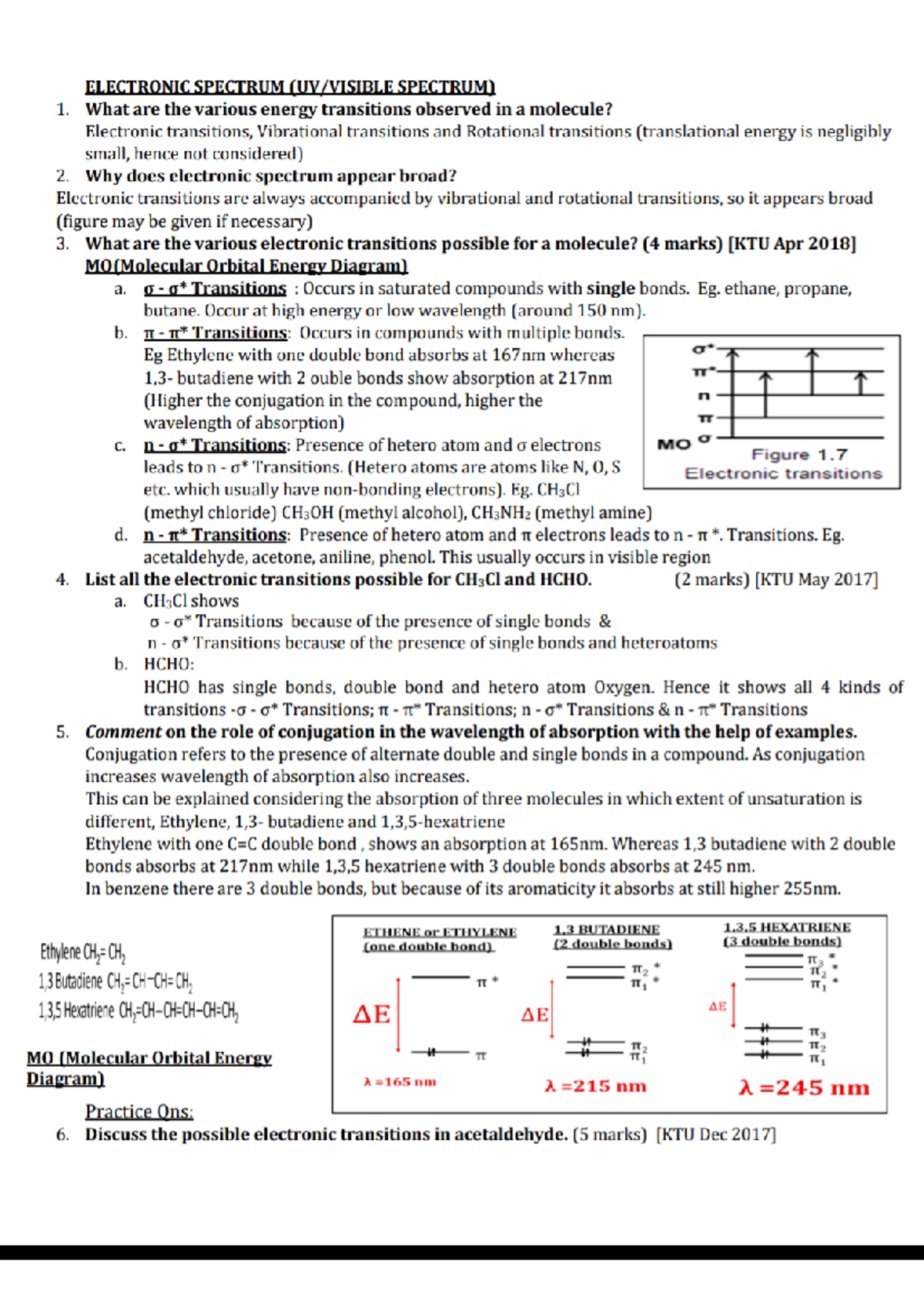 Uv spectrum lecture notes - Engineering Chemistry - Studocu