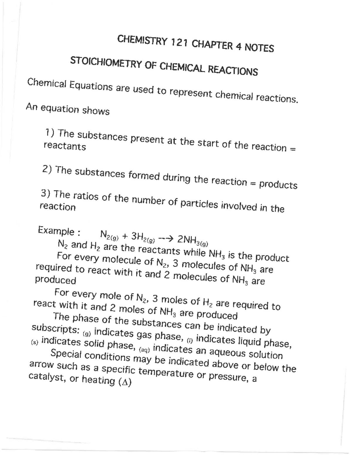 121CHapter 4Noteswith Examples - CHEM 121 - Studocu