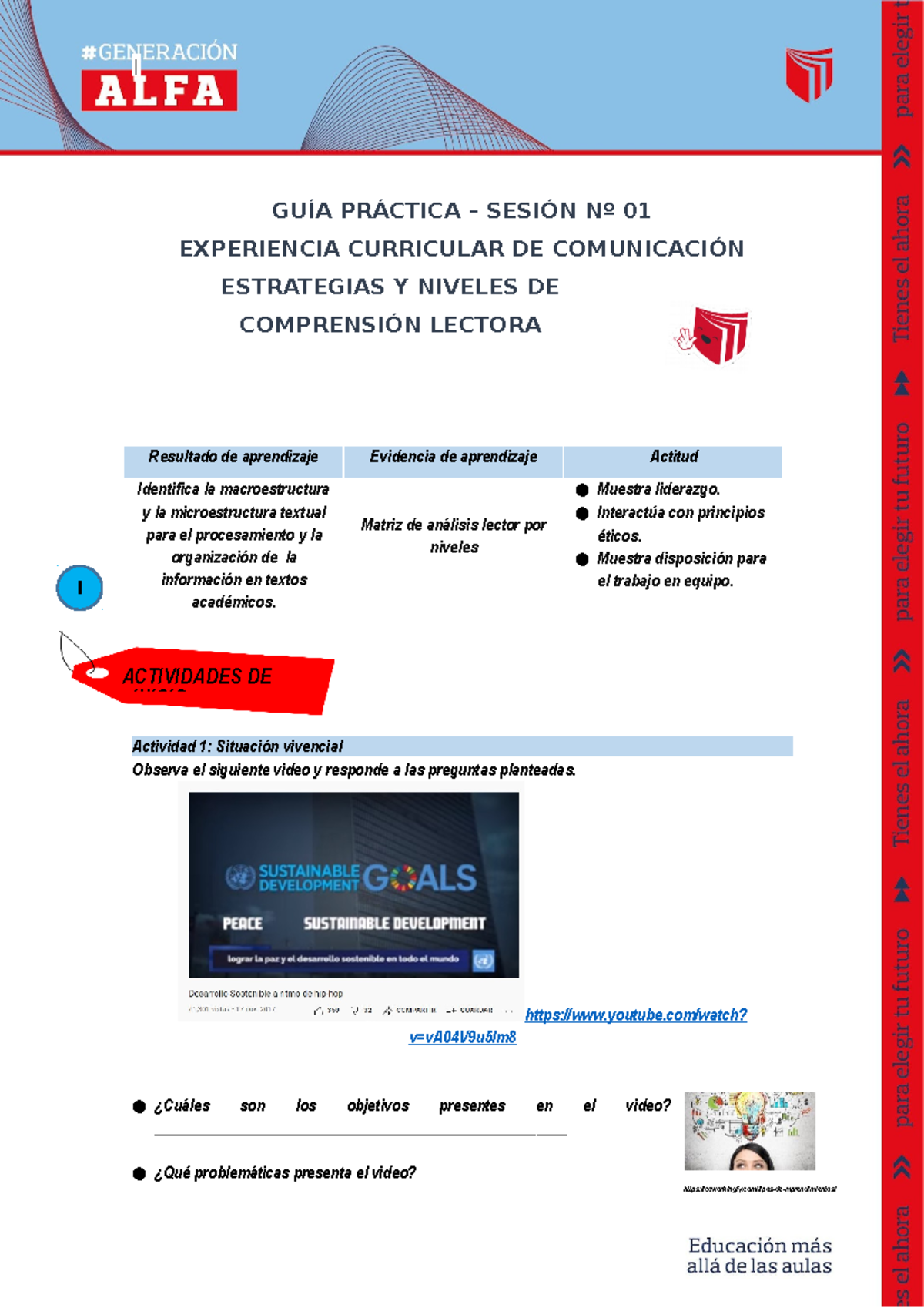 GUÍA Práctica - S1 ALFA 2022-1 - GUÍA PRÁCTICA – SESIÓN Nº 01 EXPERIENCIA CURRICULAR DE ...