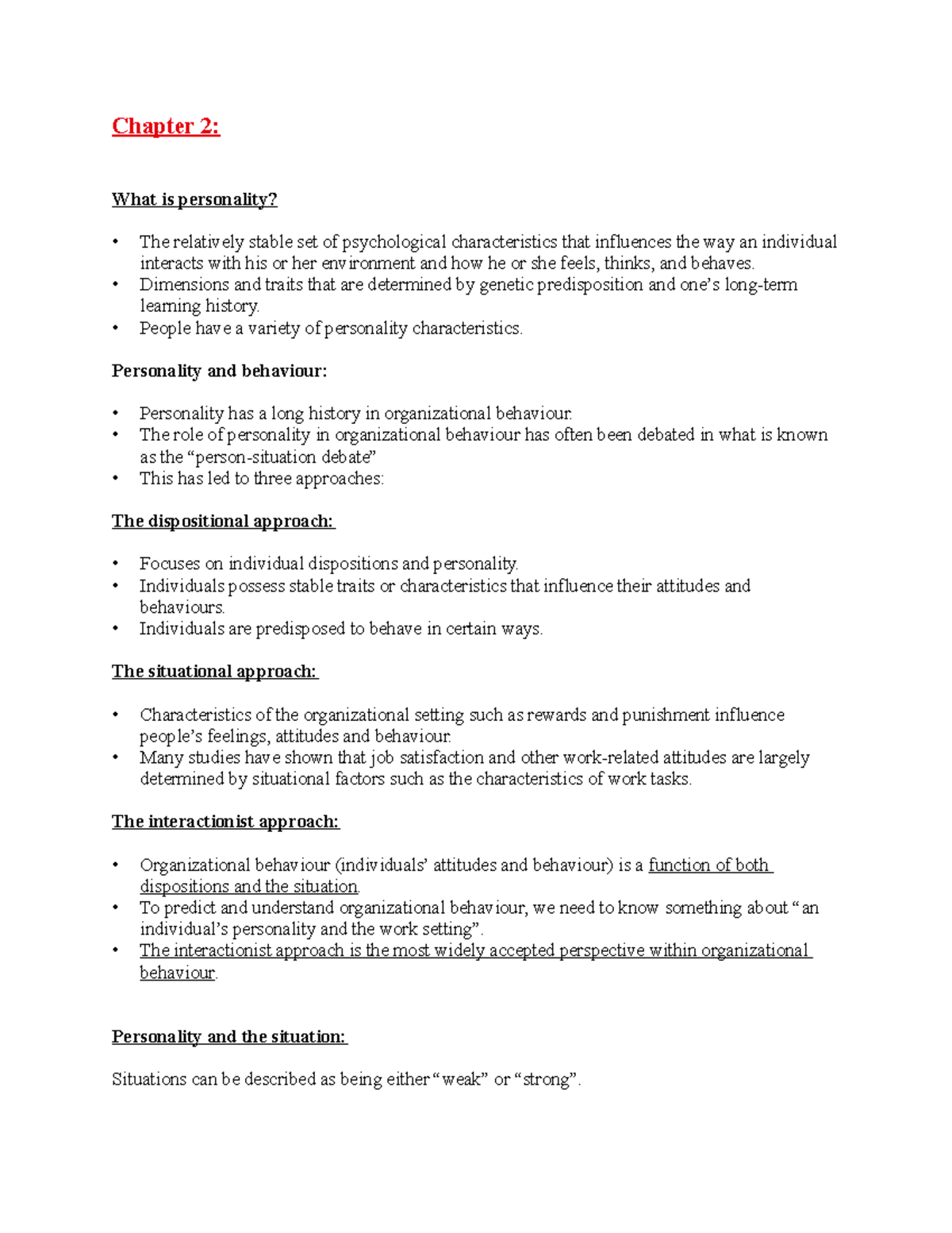 Chapter 2 - Chapter 2: What is personality? The relatively stable set ...