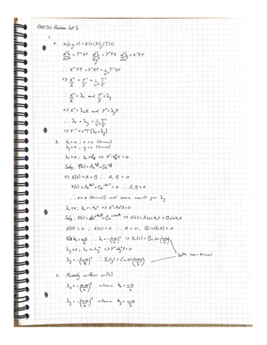 Maths PS1 - Dr Tracey Berry - PH2130 Problem Sheet 1 1 a) 4u 0 Trial p2 ...