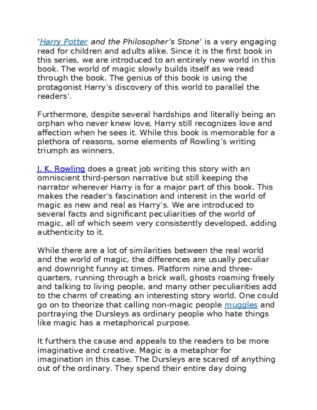 Harry Potter - Book review - ‘Harry Potter and the Philosopher’s Stone ...