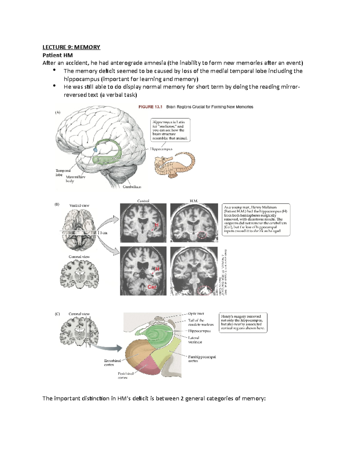 Lecture 9 - PSY290 - This document details content from the book (The Mind's Machine 4th edition ...