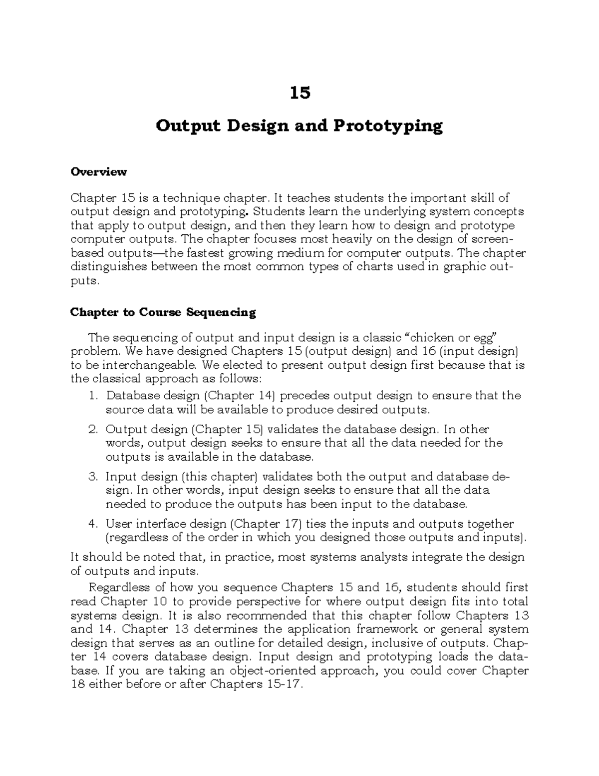Chap15 - .Lecture notes - 15 Output Design and Prototyping Overview ...