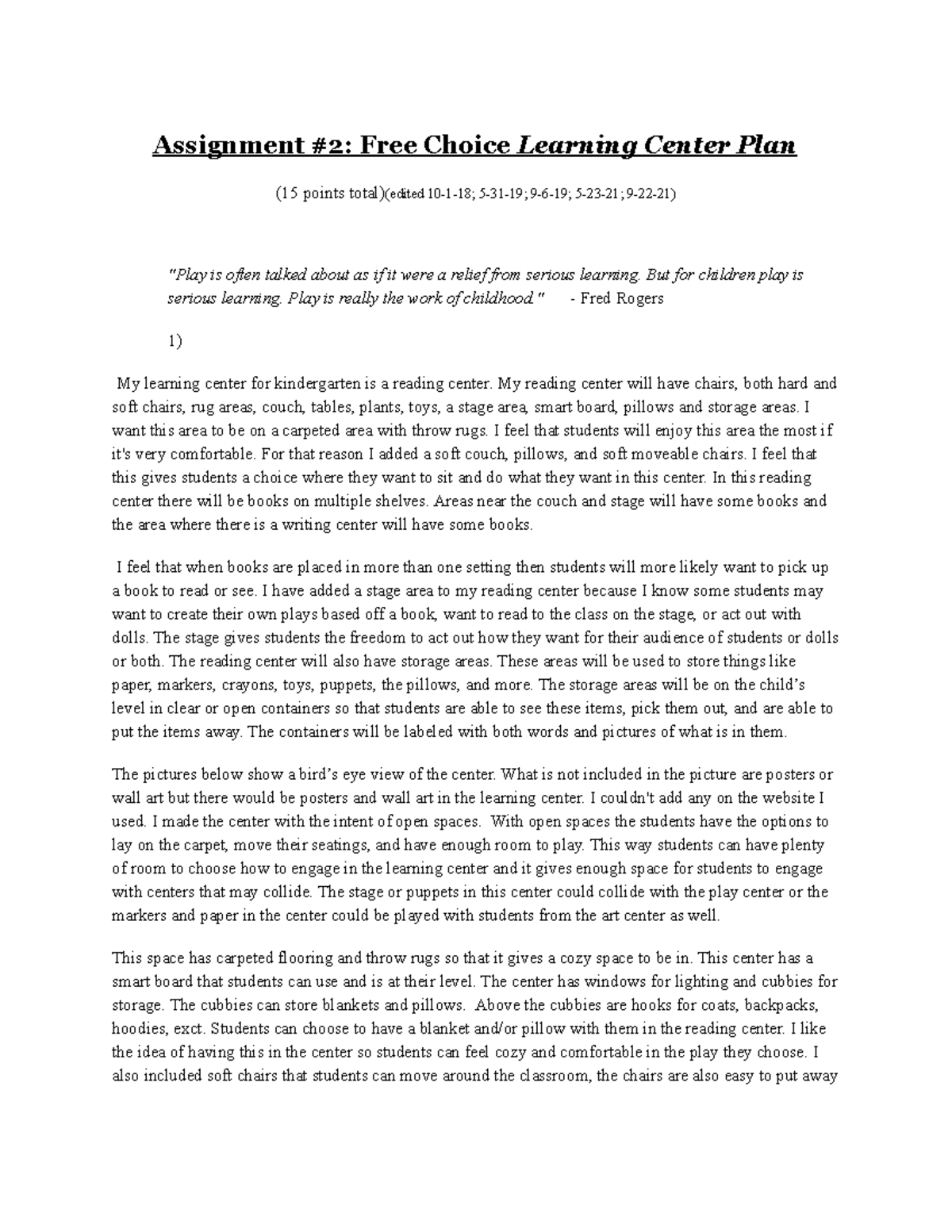 Free Choice Learning Center Plan - ECE 402 - CSU - Studocu