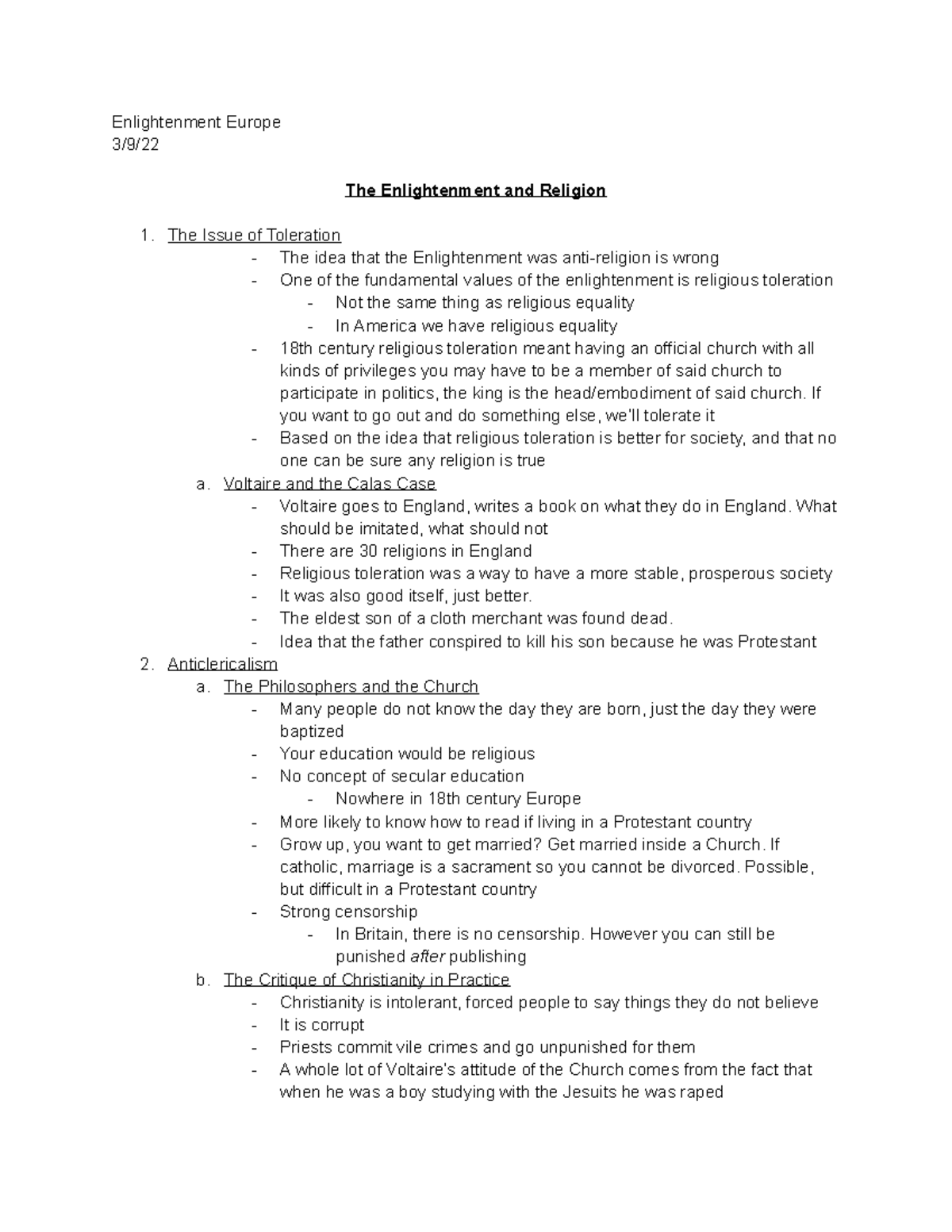 3 9 Enlightenment Europe - Enlightenment Europe 3/9/ The Enlightenment ...