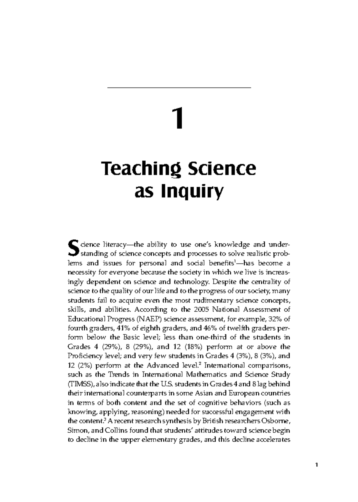 36904 Chapter 1 Teaching Science as Inquiry - 1 Teaching Science as ...