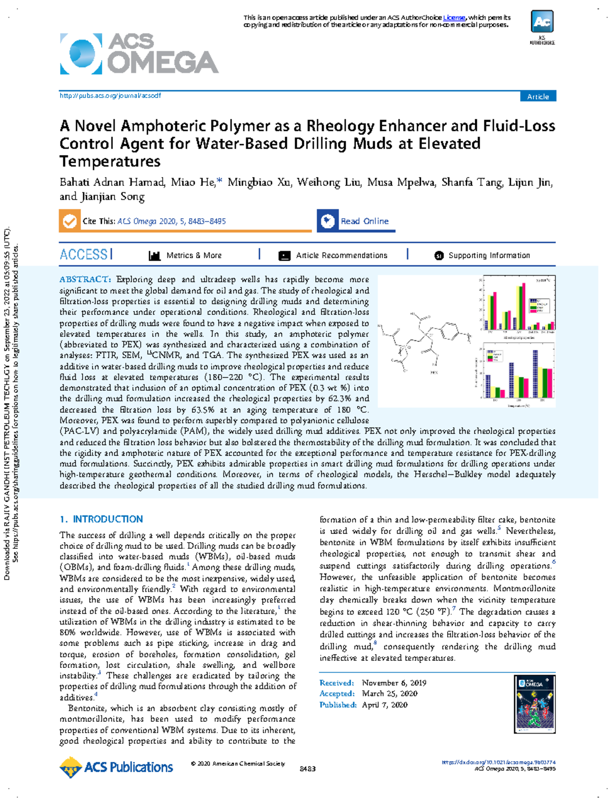 A Novel Amphoteric Polymer as a Rheology Enhancer and Fluid-Loss - The ...