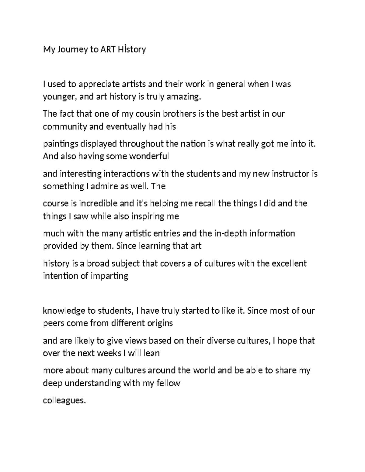 Tarikh learning journal - My Journey to ART Hİstory I used to ...