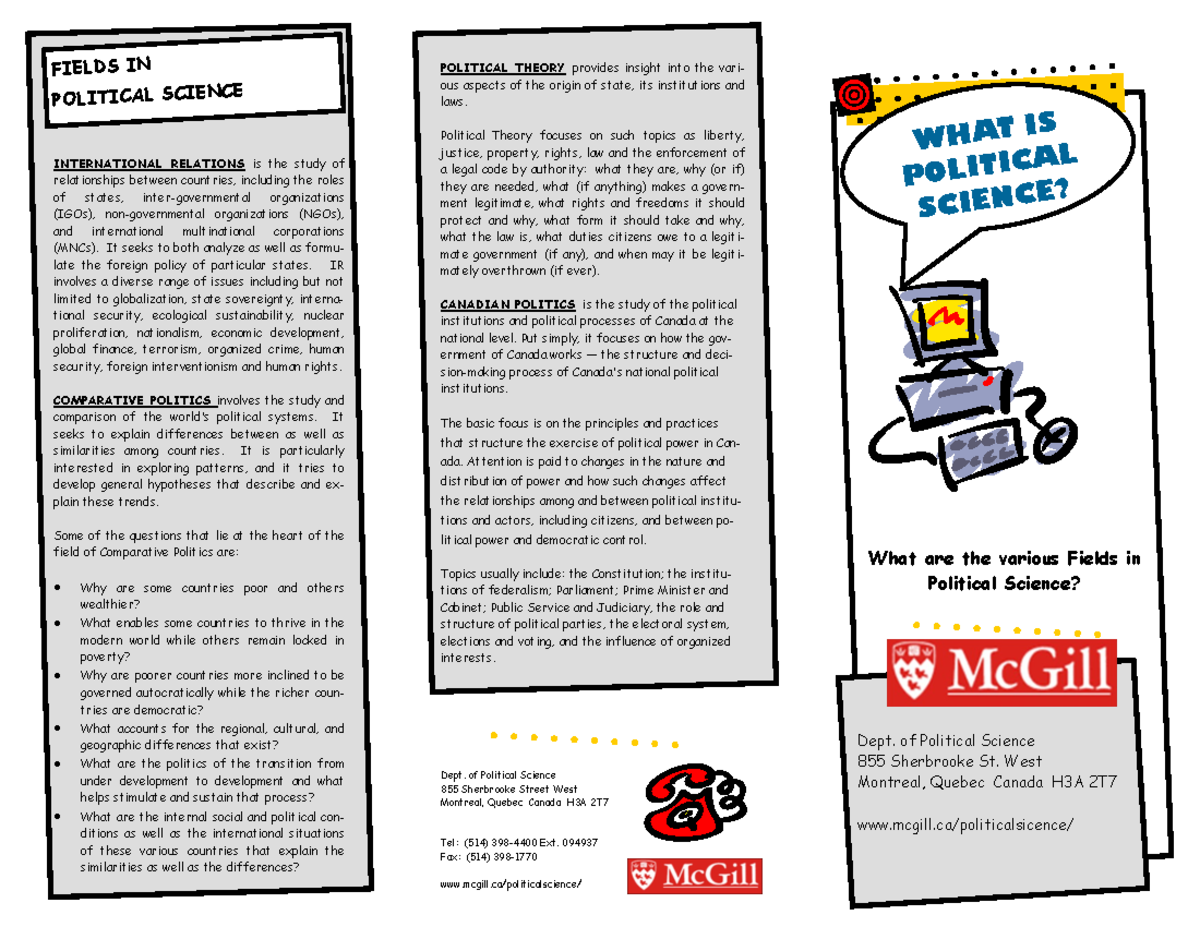 What is political science - 2012-2013 - FIELDS IN POLITICAL SCIENCE ...