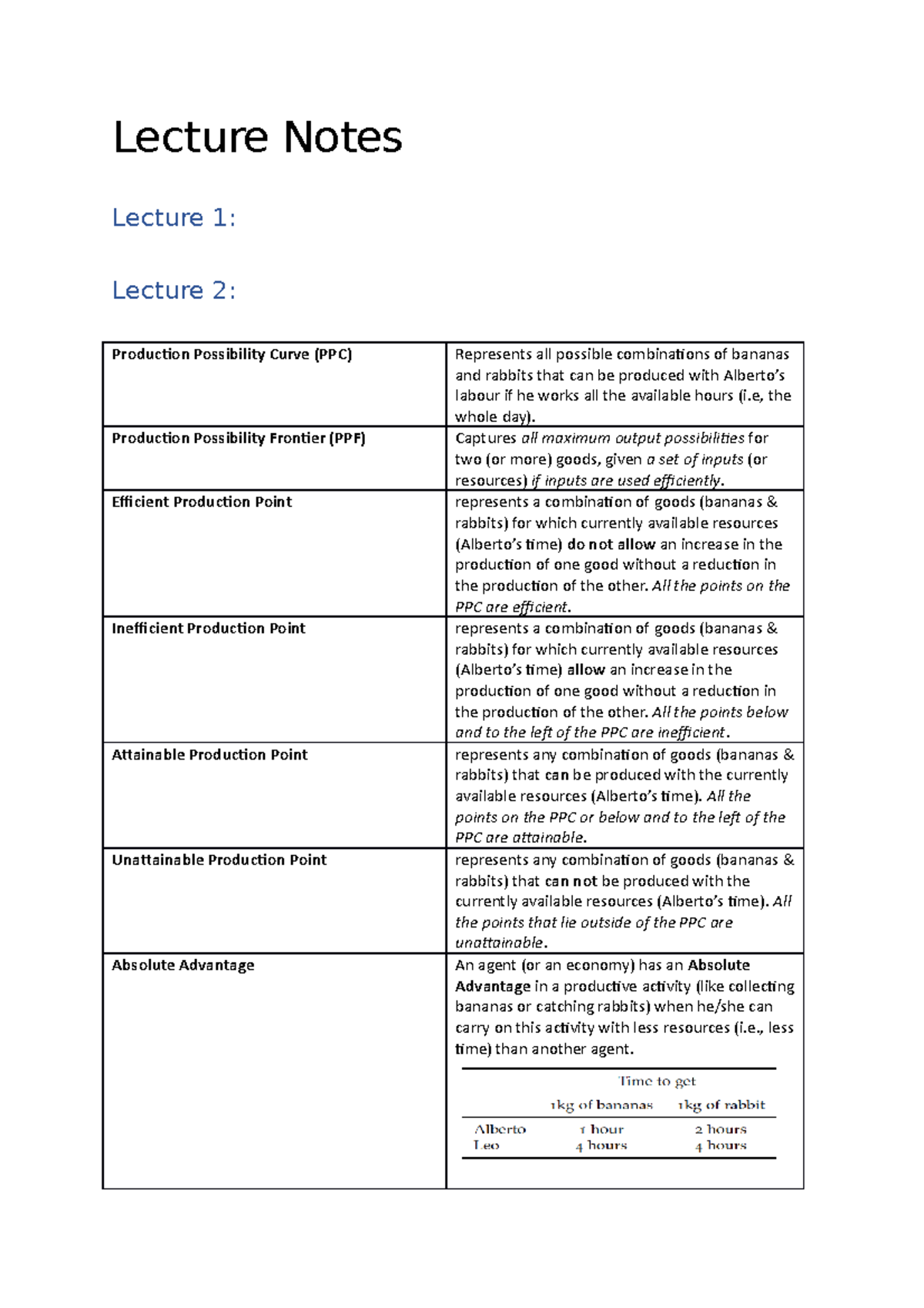 Lecturenotes - Supplementary notes to materials as presented - Lecture ...