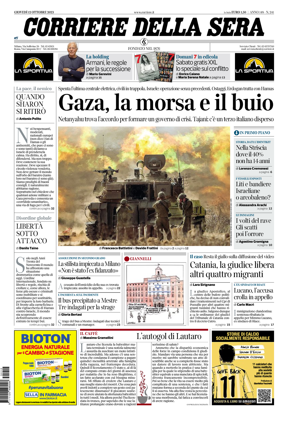 Corrieredella Sera 12Ottobre 2023 - Servizio Clienti - Tel. 02 63797510 ...