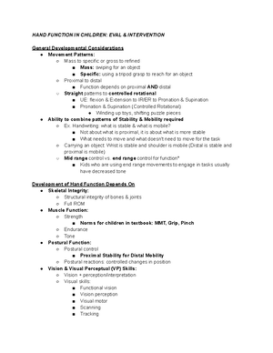 Practical 1 Notes - Dr. P - Assessment: stay silent, watch child ...