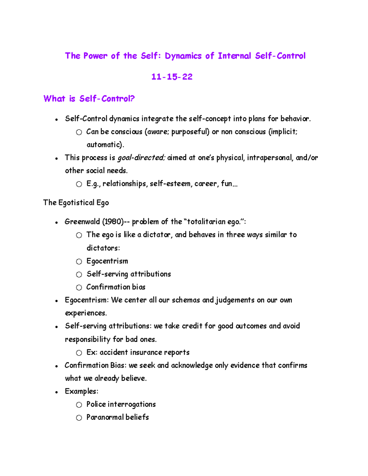 The Power of the Self Dynamics of Internal Self-Control - The Power of ...