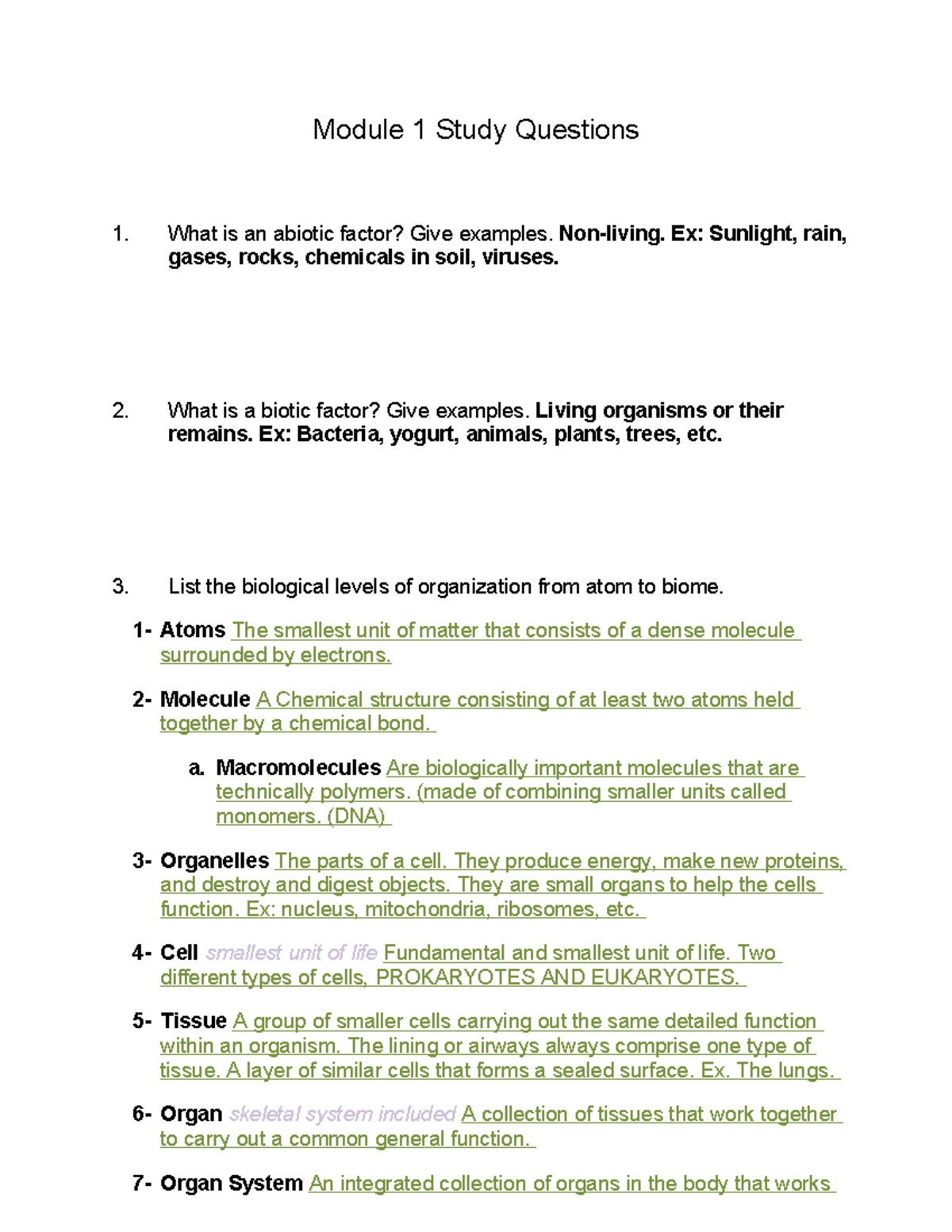 C190.v3 module 1 study questions - Module 1 Study Questions 1. What is ...
