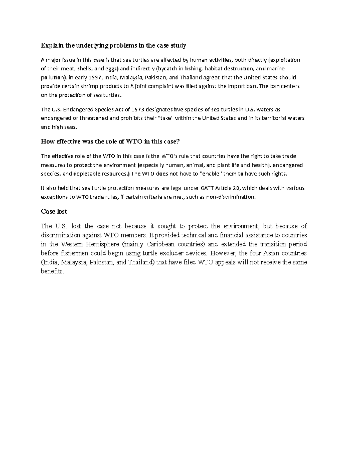 Explain the underlying problems in the case study - in early 1997 ...