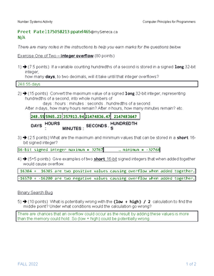 CP4P Number Systems Activity Answers - Number Systems Activity Computer ...