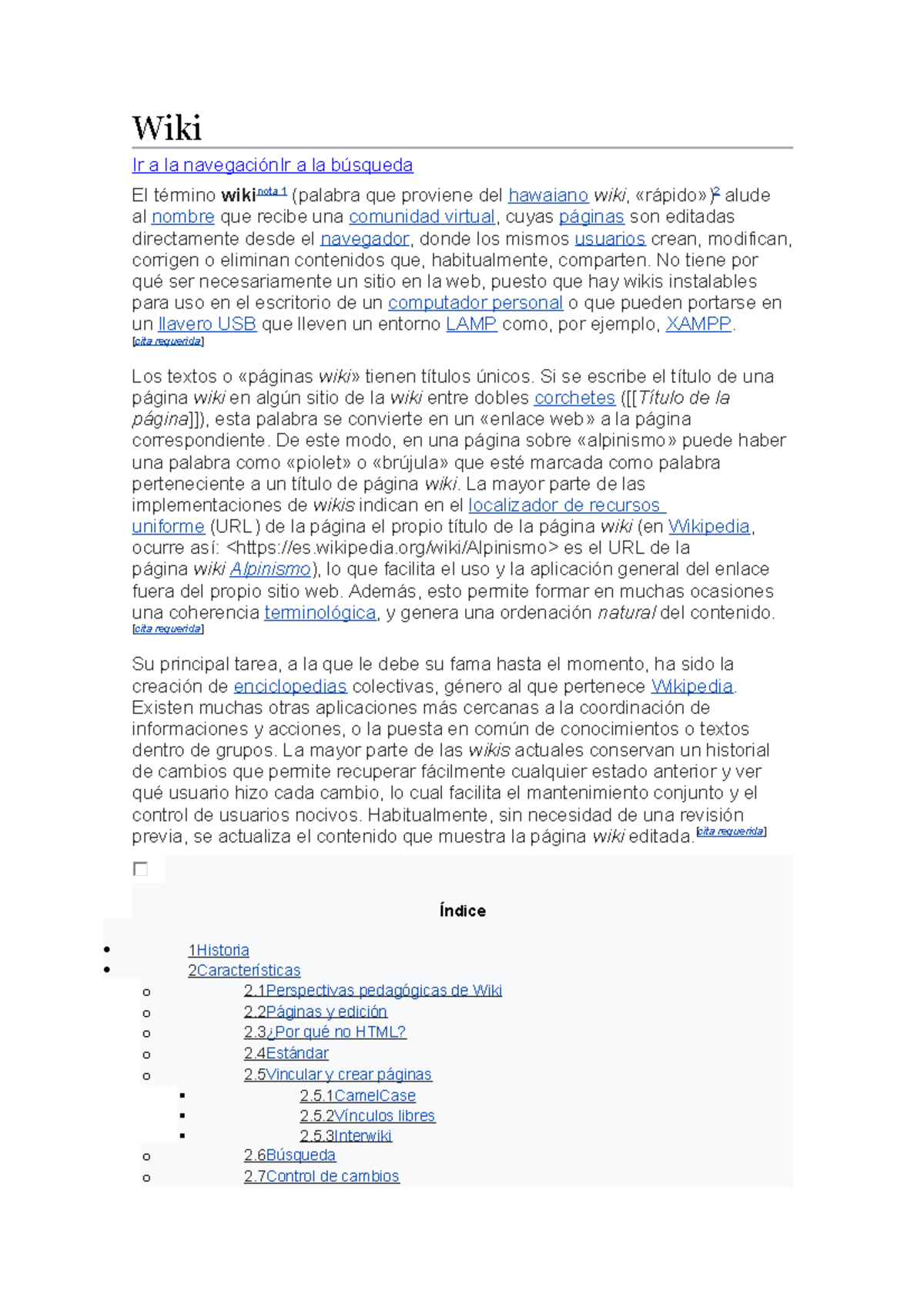 WIKI - WIKI - Wiki Ir a la navegación Ir a la búsqueda El término wiki ...