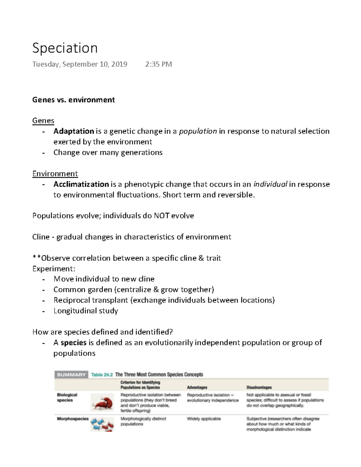 Speciation - Instructor: Kate O'Toole - Warning: TT: undefined function: 32 Genes vs ...