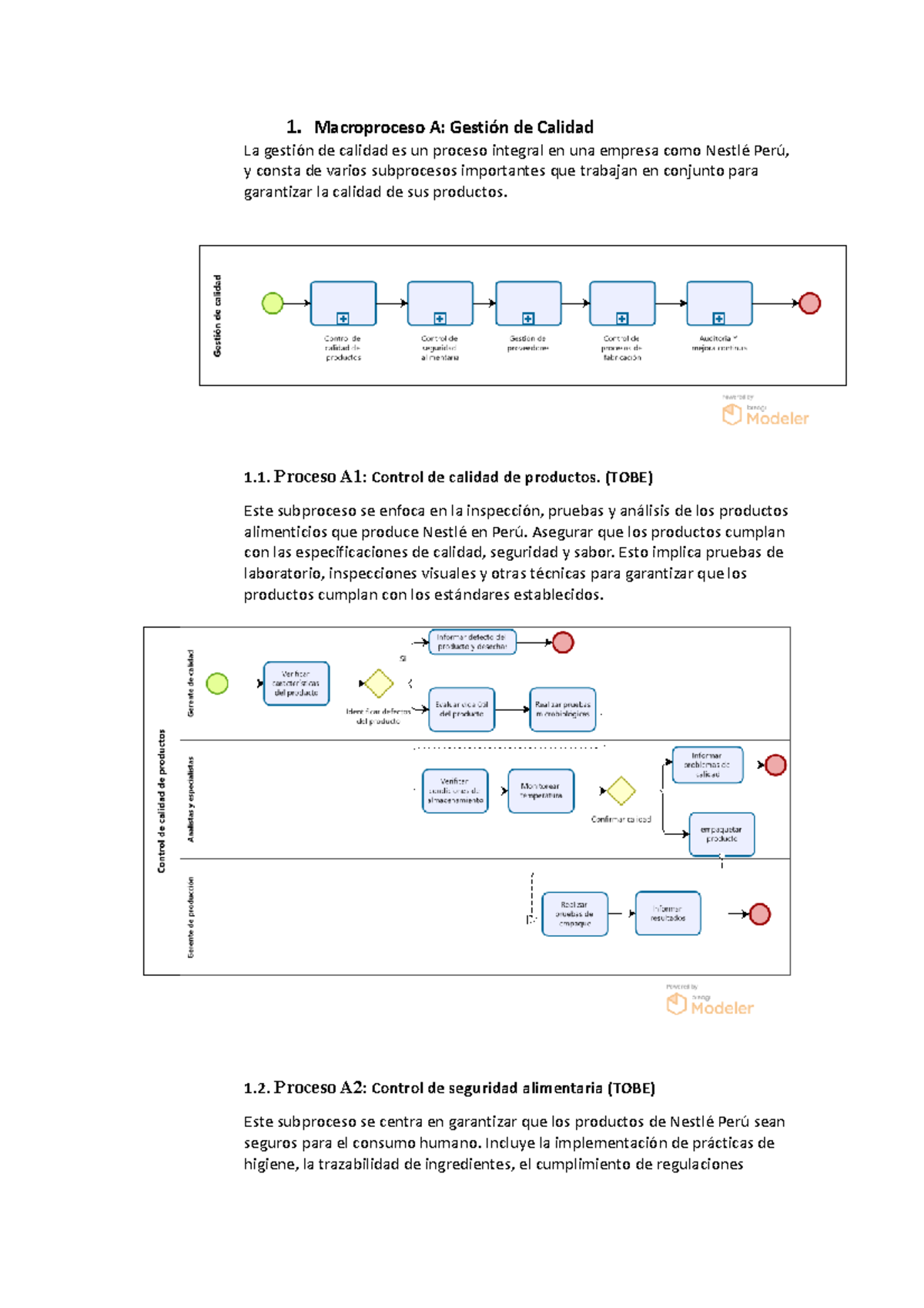 CASO1- Paliankevin - pc2 - 1. Macroproceso A: Gestión de Calidad La ...