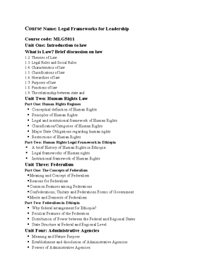 Law Blue Print (LLB) for Exit Exam ( - Ministry of Education Exam ...